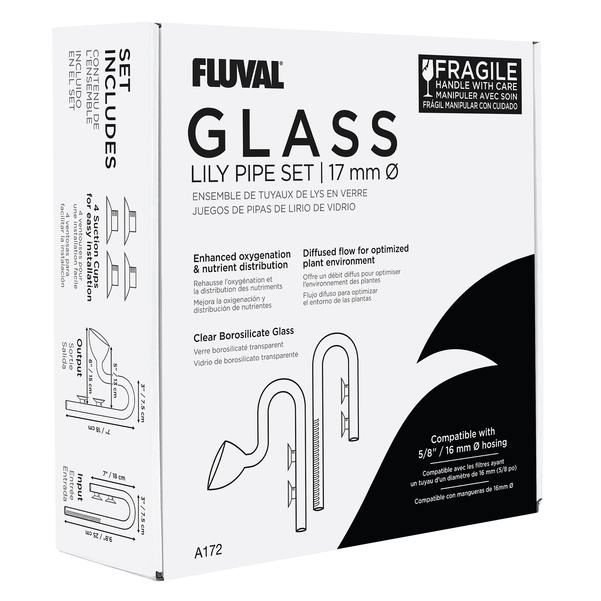 Fluval Glass Lily Pipe Set - 17 mm – Tropical Fish Imports